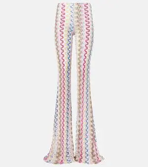 Missoni Crochet Metallic Flared Pants