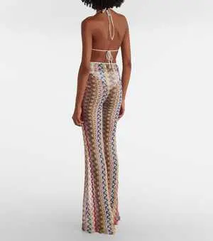 Missoni Crochet Metallic Flared Pants