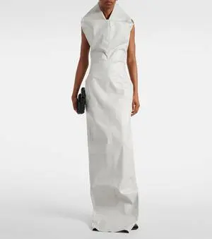 Rick Owens Coated Canvas Gown