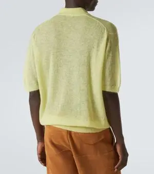 Auralee Mohair-blend Polo Sweater