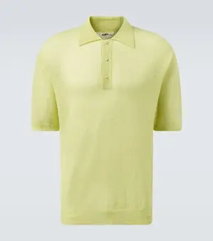 Auralee Mohair-blend Polo Sweater - Yellow