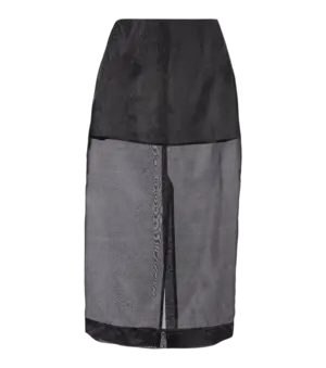 THE FRANKIE SHOP Silk-blend Midi Skirt - Black