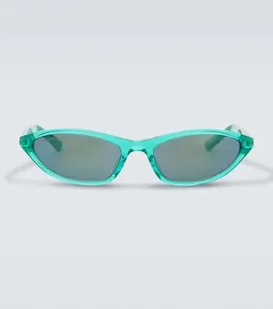 Balenciaga Neo Oval 2.0 Cat-eye Sunglasses - Green