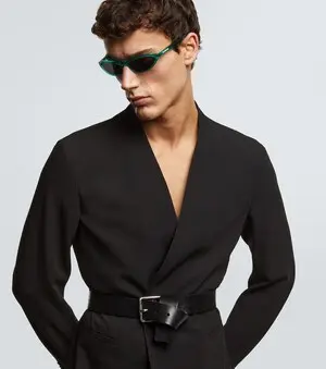 Balenciaga Neo Oval 2.0 Cat-eye Sunglasses - Green