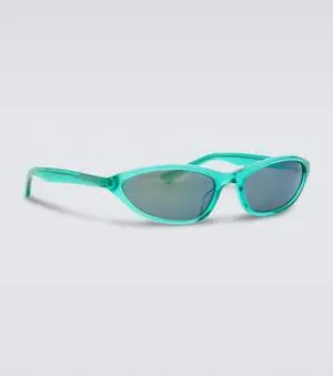 Balenciaga Neo Oval 2.0 Cat-eye Sunglasses - Green