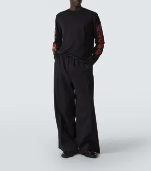 Simone Rocha Logo Floral Cotton Jersey T-shirt