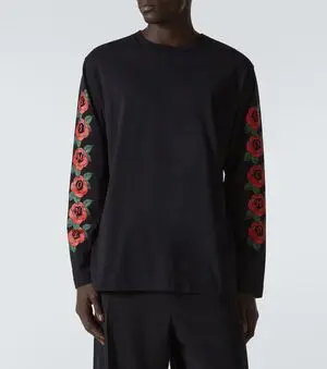 Simone Rocha Logo Floral Cotton Jersey T-shirt