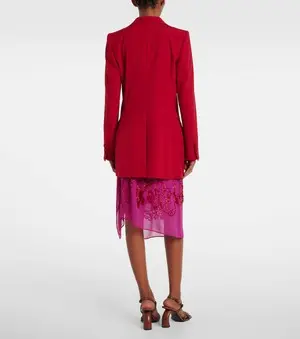 Dries Van Noten Double-breasted Wool Blazer - Red