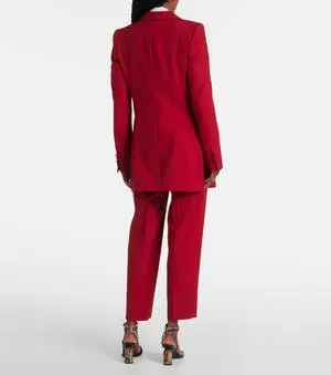 Dries Van Noten Double-breasted Wool Blazer - Red
