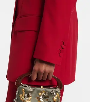 Dries Van Noten Double-breasted Wool Blazer - Red