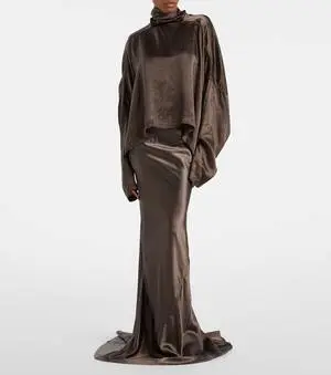 Rick Owens Maxi Skirt - Brown