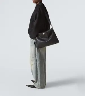Balenciaga Rodeo Leather Messenger Bag - Black