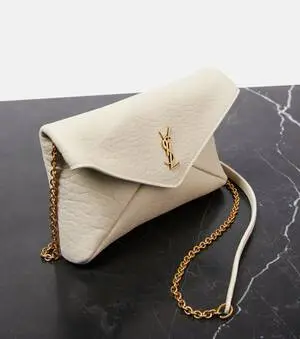 Saint Laurent Cassandre Leather Clutch