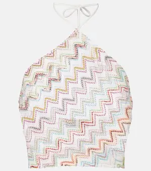 Missoni Zigzag Lamé Halter Top - Multicoloured