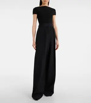 Khaite Maris High-rise Wide-leg Pants