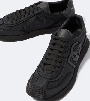Dolce & Gabbana Dg Leather-trimmed Sneakers - Black