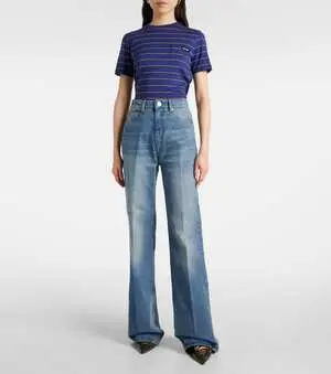 Ami High-rise Flared Jeans - Blue