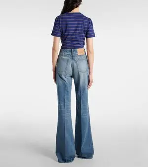 AMI Paris High-rise Flared Jeans - Blue