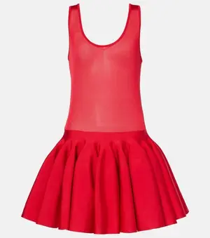 Alaïa Knitted Mini Dress - Red