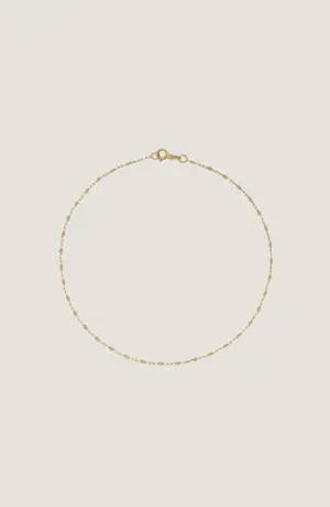 KINN Diamond Cut Rolo Chain Anklet - Gold