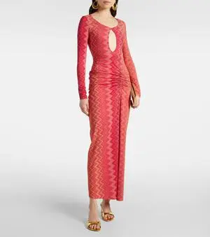 Missoni Chevron Lamé Midi Dress