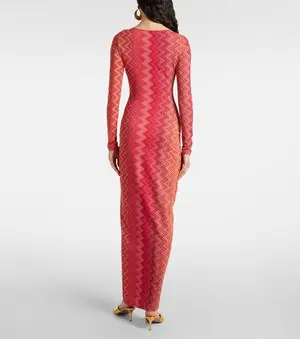 Missoni Chevron Lamé Midi Dress