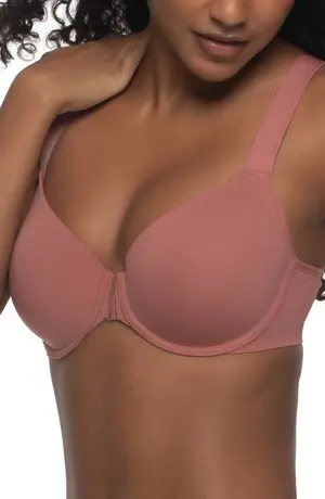 Felina Utopia Front-close Racerback Contour Bra - Withered Rose