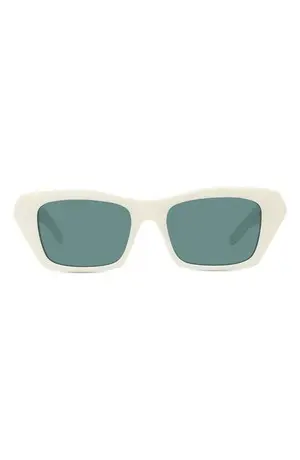 Givenchy 4g Logo Rectangular Sunglasses - White / Green