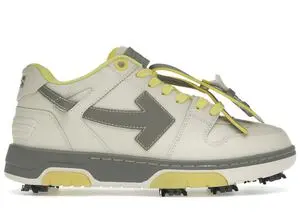 Off-White Off-White Out Of Office OOO Low-Top Golf Sneakers Gray/yellow