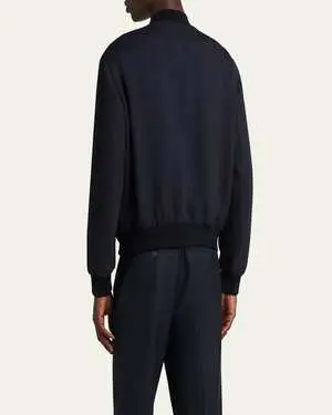 Giorgio Armani Raised Chevron Bomber Jacket