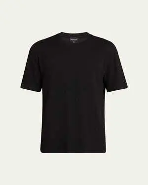 Giorgio Armani Raised Chevron T-shirt - Black