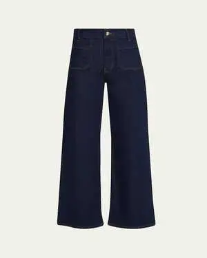 FRAME Le Slim Palazzo Modernist Pocket Jeans - Rinse