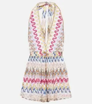 Missoni Zigzag Lamé Romper - Multicoloured