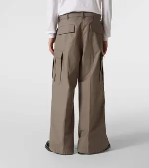 Sacai Cotton Cargo Trousers Taupe