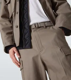 Sacai Cotton Cargo Trousers Taupe
