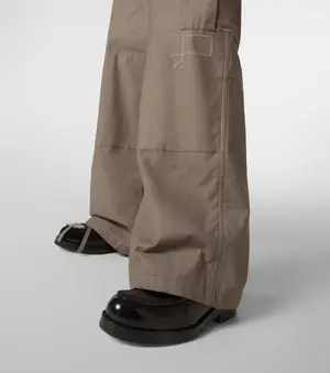 Sacai Cotton Cargo Trousers Taupe