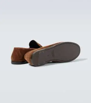 Saint Laurent Suede Penny Loafers