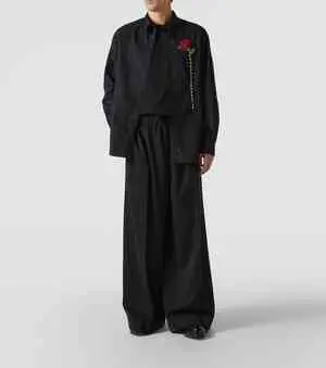 Simone Rocha Logo Floral Cotton Jersey T-shirt