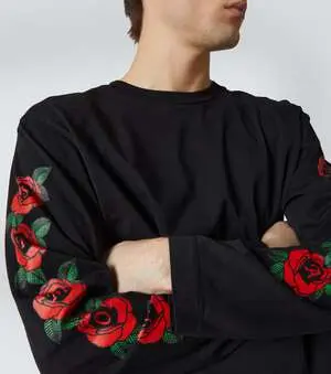 Simone Rocha Logo Floral Cotton Jersey T-shirt