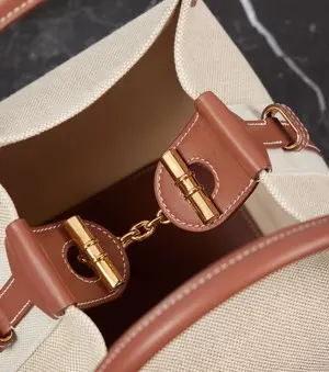 Loro Piana Bale Small Canvas And Leather Tote Bag - Beige