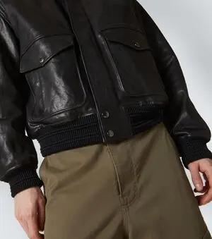 Burberry Leather Bomber Jacket