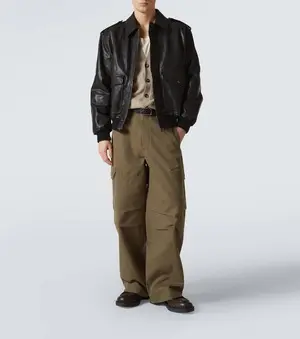 Burberry Leather Bomber Jacket