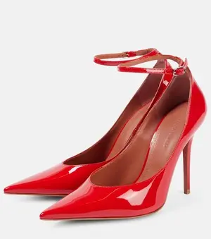 Amina Muaddi Anok 105 Patent Leather Pumps