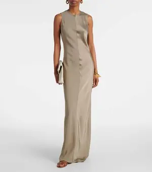 AMI Paris Paneled Maxi Dress