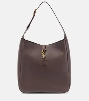 Saint Laurent Le 5 A 7 Large Leather Shoulder Bag - Brown