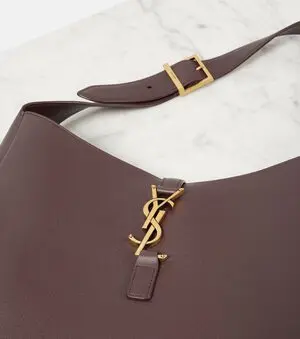 Saint Laurent Le 5 A 7 Large Leather Shoulder Bag - Brown