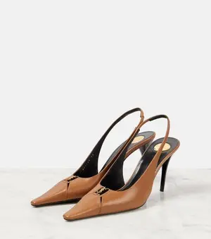Saint Laurent Babylone Breteuil 90 Leather Slingback Pumps