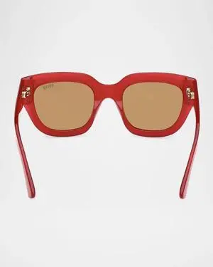 Emilio Pucci Butterfly Acetate Sunglasses Red