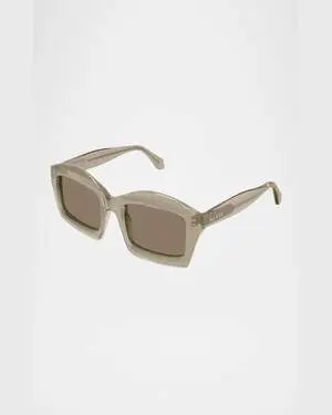 Alaïa Rectangle Acetate Sunglasses