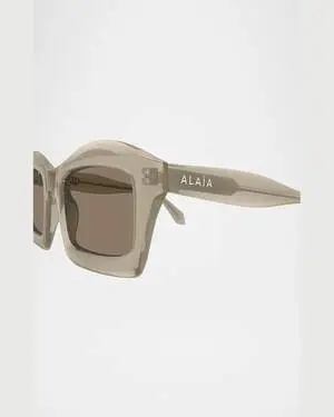 Alaïa Rectangle Acetate Sunglasses